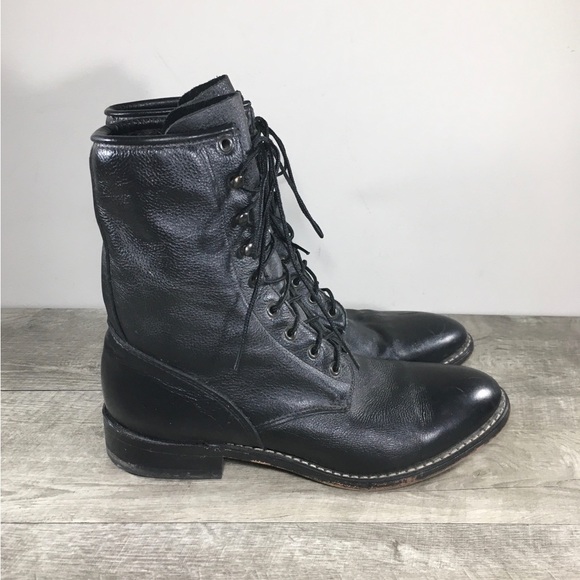 Durango | Shoes | Vintage Durango 99s Black Leather Packer Western ...